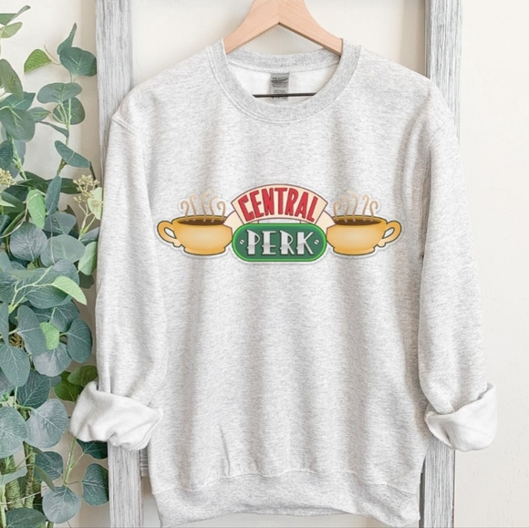 Gildan | Tops | Central Perk Friends Crewneck Sweatshirt | Poshmark